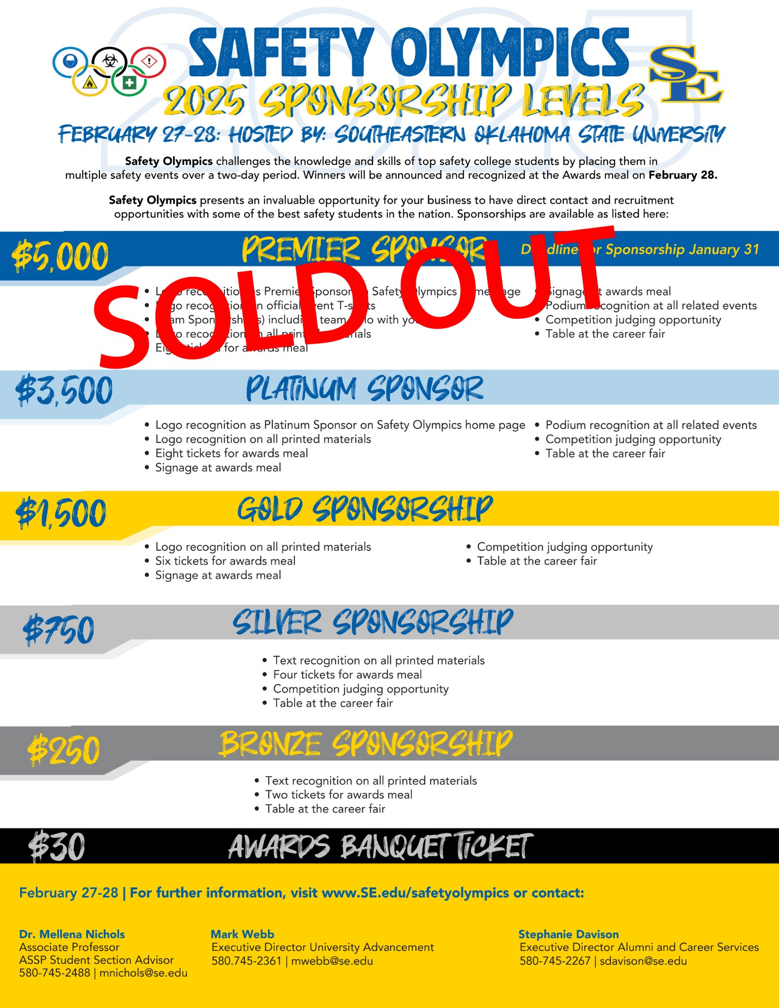 2025 Sponsorship Registration - Occupational Safety & Health