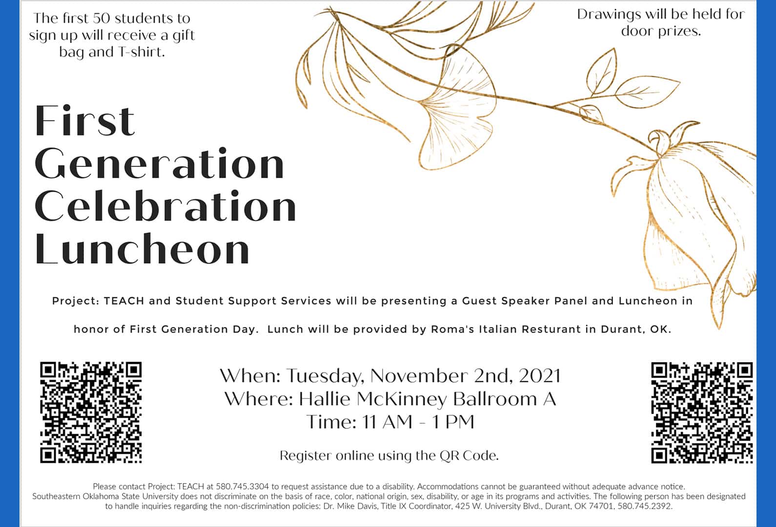 First Generation Celebration Luncheon | Southeastern Oklahoma State ...