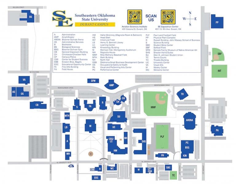 Campus Map | Southeastern Oklahoma State University