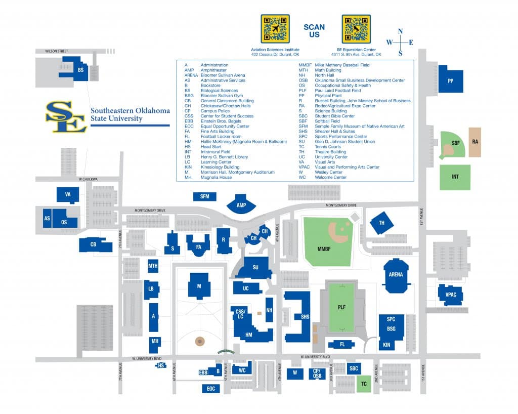 Campus Map | Southeastern Oklahoma State University