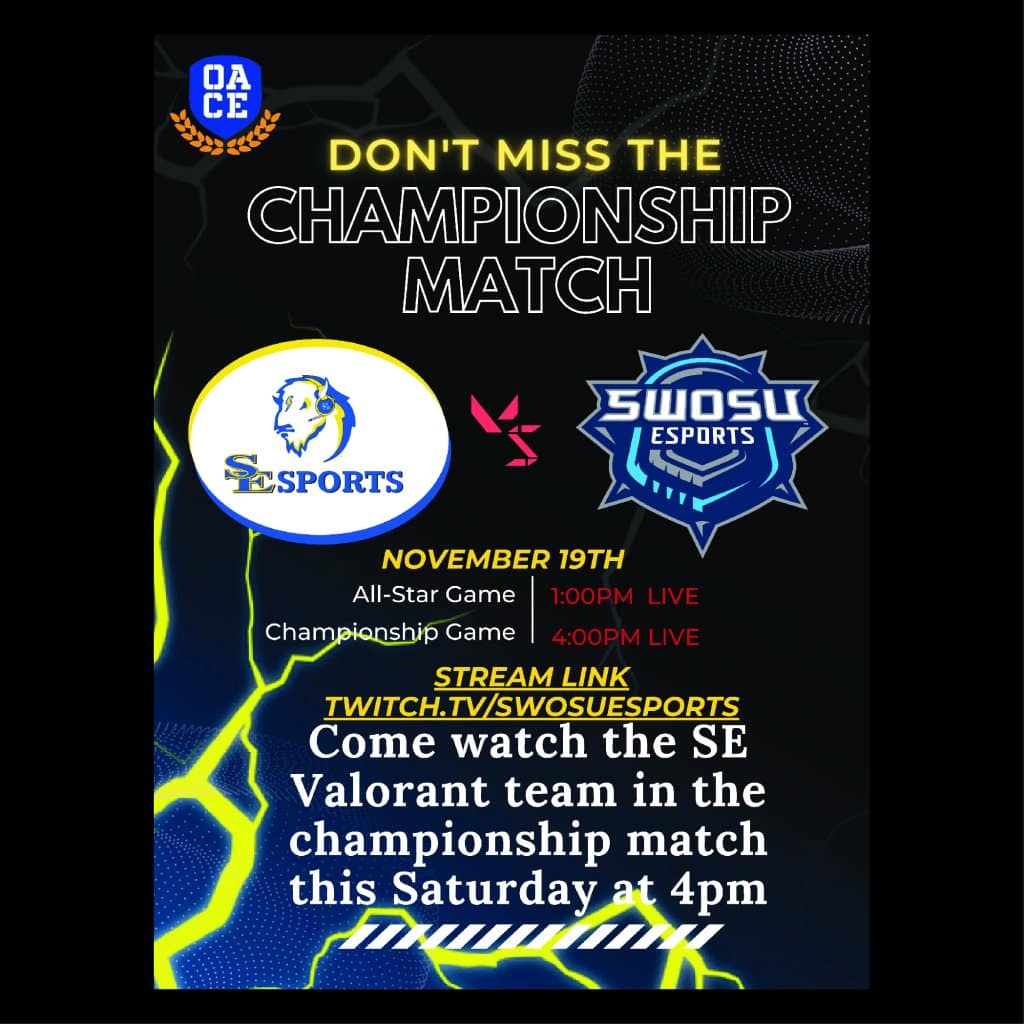 SEsports Championship Match vs SWOSU | Southeastern Oklahoma State ...
