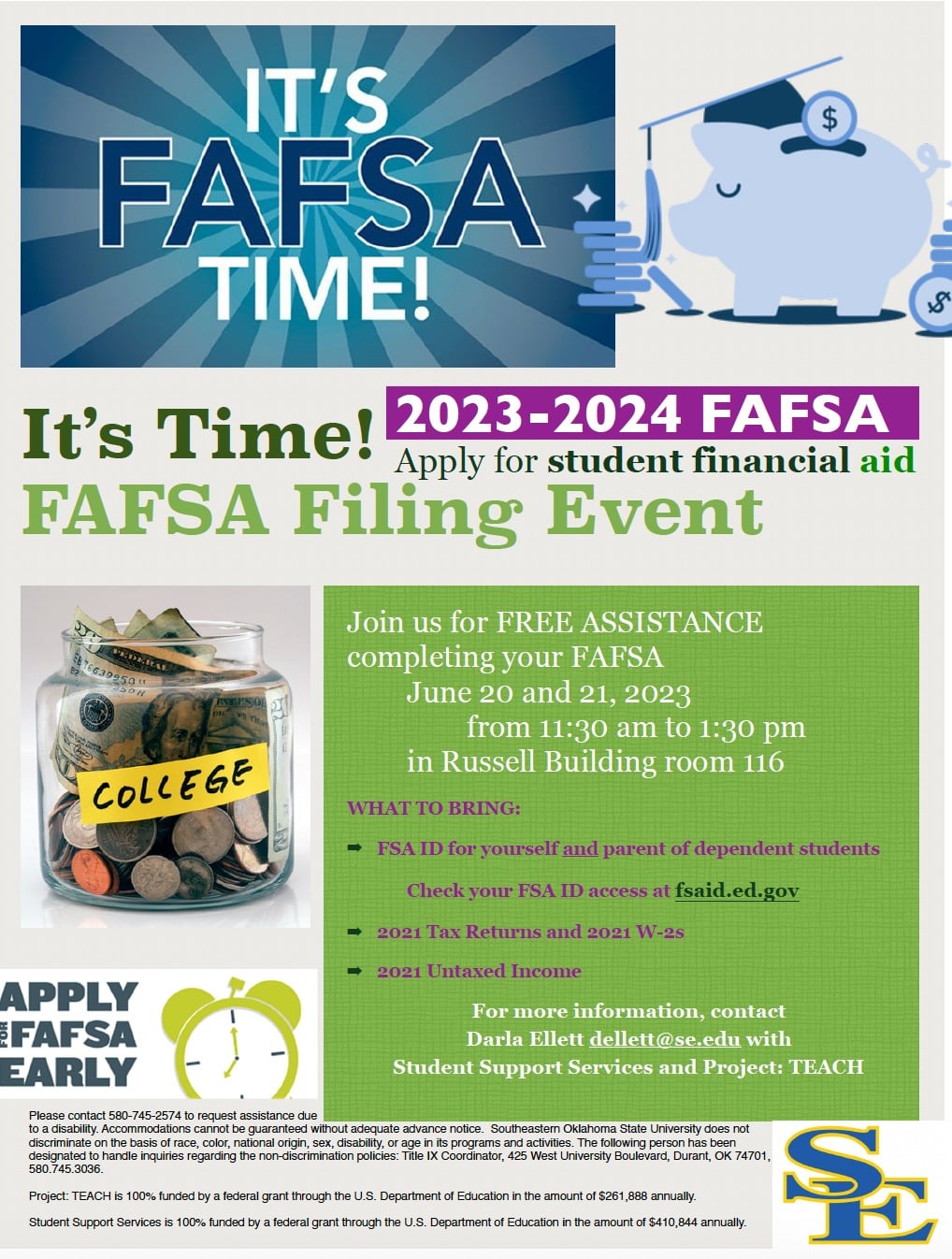 FAFSA Filing Event | Southeastern Oklahoma State University