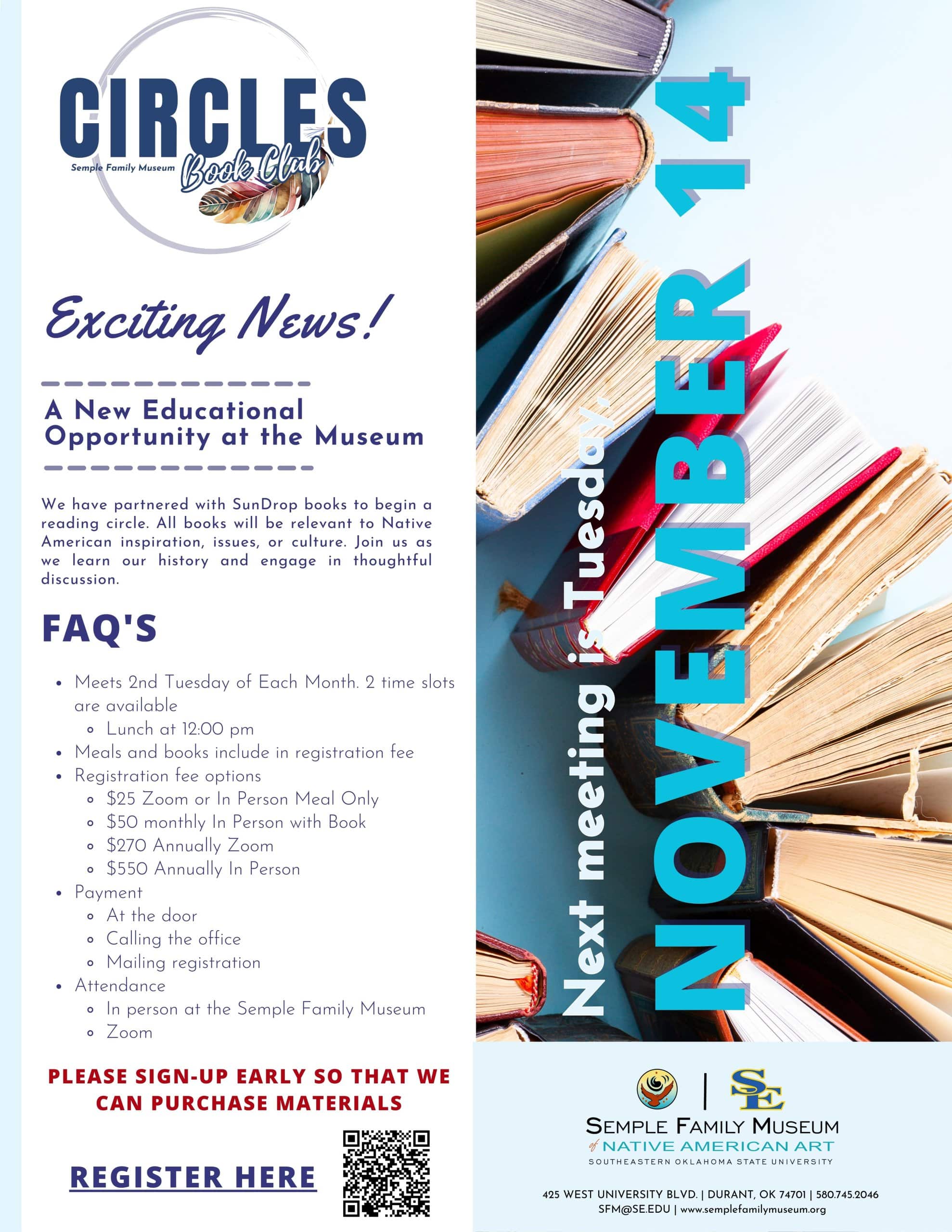 Circles Book Club | Southeastern Oklahoma State University