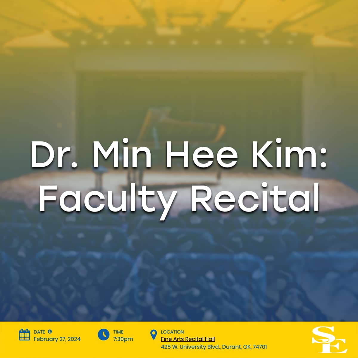 Dr. Min Hee Kim, Faculty Recital | Southeastern Oklahoma State University