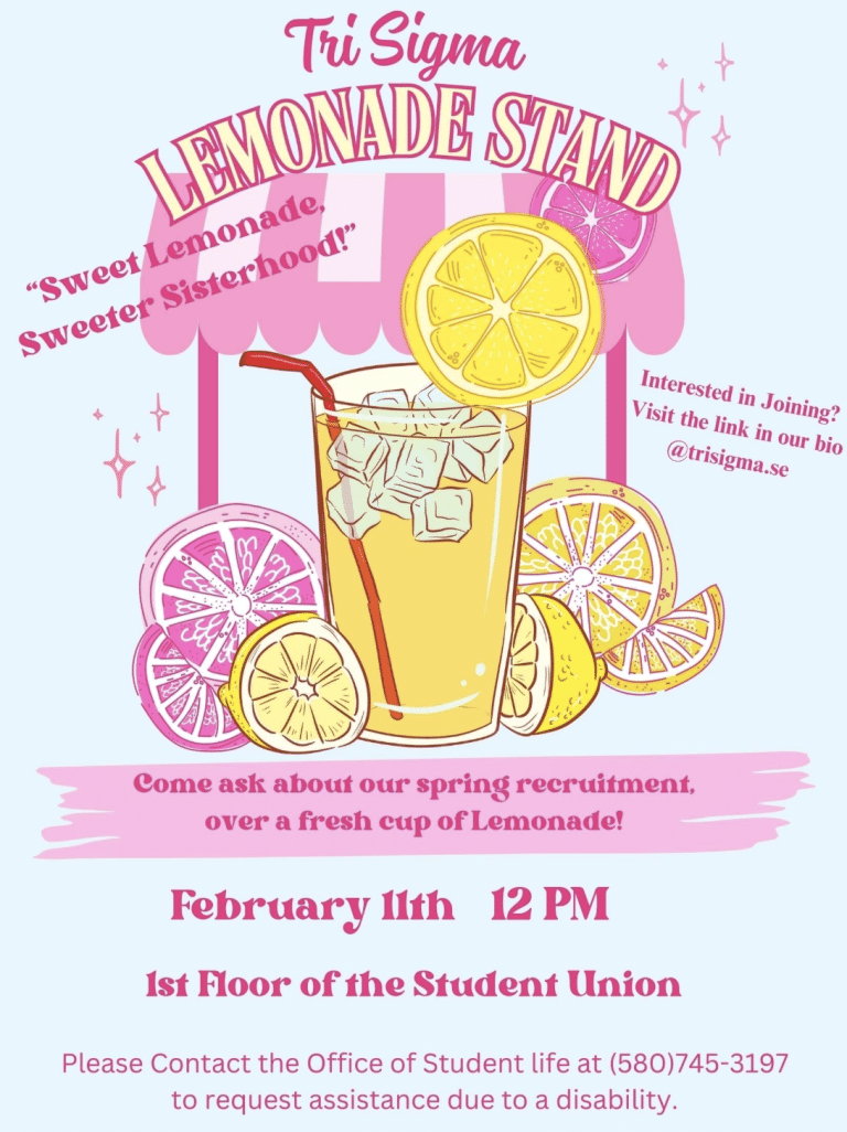 Tri Sigma Lemonade Stand | Southeastern Oklahoma State University