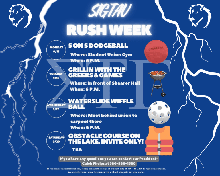 Sigma Tau Gamma – Rush Week | Southeastern Oklahoma State University