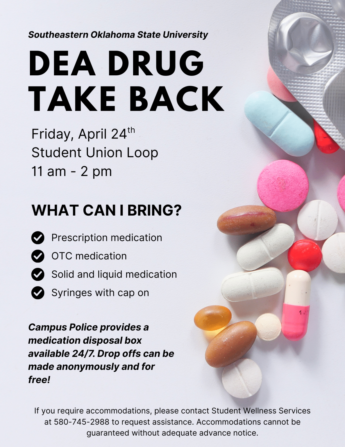 Drug Take Back! | Southeastern Oklahoma State University